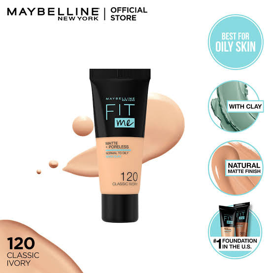 Maybelline - Fit Me Liquid Foundation Matte & Poreless Mini Tube - 120 – Brandinpk